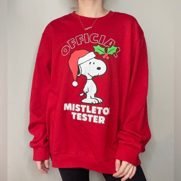 Peanuts | Tops | Peanuts Snoopyofficialmistletoe Testersweatshirt ...